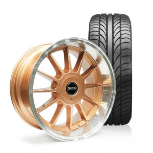 Ocean MK18 Silver 8,5x18 5x108 ET6 NAV 65,1 - Komplett med sommardäck